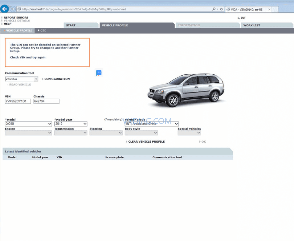 VXDIAG Volvo XC90 2012 VIN Cannot be Decoded Solution – VXDIAG Official ...